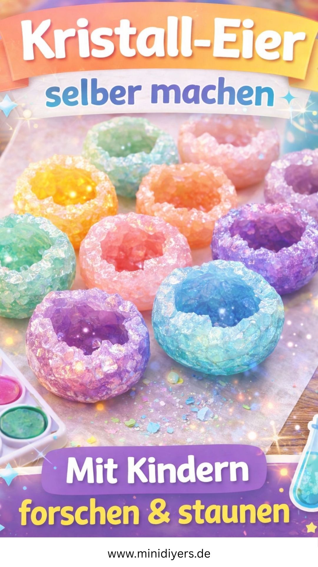 Egg Geodes selber machen – so entstehen funkelnde Kristalle im Ei ...